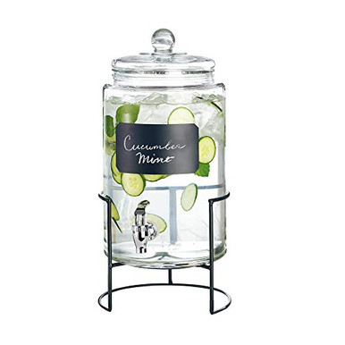 Style Setter 210174-JGB Artesia 2 Gallon Glass Beverage Drink Dispenser ...