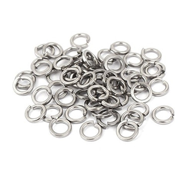 uxcell 5mm x 8mm Stainless Steel Square Section Split Spring Washers 50 ...