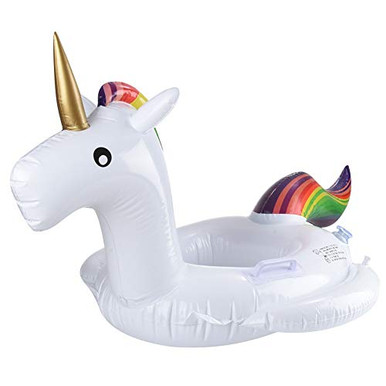DR.DUDU Unicorn Pool Floats, Kids Ride-On Pool Float Summer Swimming ...
