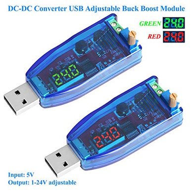 MakerHawk 2pcs DC-DC USB Adjustable Buck Boost Power Supply Voltage Regulator Module 5V to 3.3V ...
