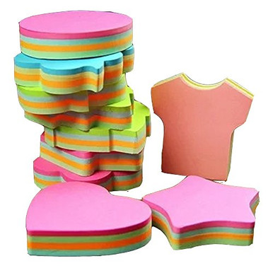 potato & straw Colorful Sticky Notes In 10 Different Shapes, Bundle ...