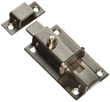 Uxcell Gate Safety Push Button Spring Automatic Barrel Bolt ...