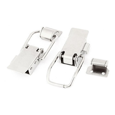 Uxcell Push Open Spring Loaded Lock Toggle Latch Catch, Silver Tone, 2 ...