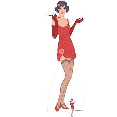 Gatsby 1920s Red Flapper Girl Life Size Cardboard Cutout SC1022 ...