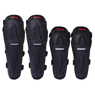 Tera 4PCs Elbow Knee Shin Armor Protect Guard Pads - Warehousesoverstock
