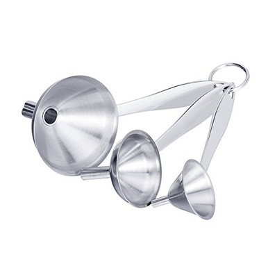 G.a HOMEFAVOR Stainless Steel Mini Funnel Set 3-piece, Metal Funnels ...