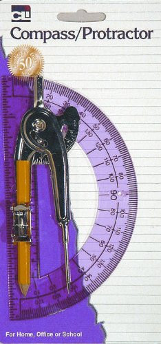 Charles Leonard Ball Bearing Compass and 6 Inch Protractor Combo Set ...
