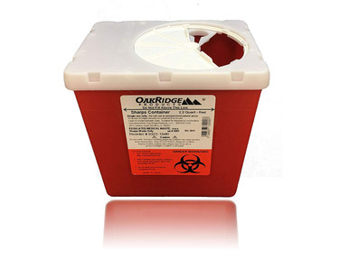 2.2 Quart size Needle Disposal Container by Oakridge Products Personal ...