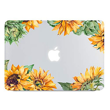 MacBook Pro 13.3 inch Case Sunflower, Yellow Floral Clear Cover Model ...