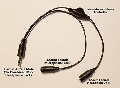 PC Headset with Separate Mic Microphone and Headphone Plugs to 3.5mm 4 ...