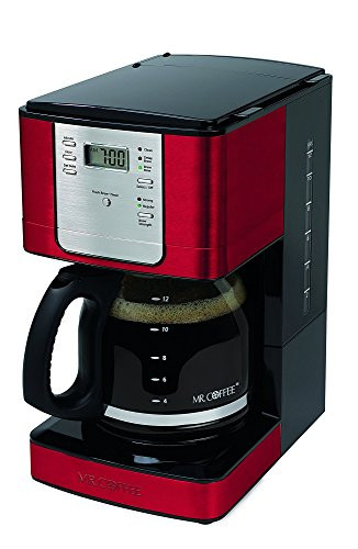 Mr. Coffee JWX36-RB Advanced Brew 12-Cup Programmable Coffee Maker, Red ...