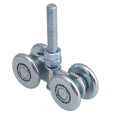 Dia 46mm Steel Double Wheel Rail Hanging Trolley Silver Sliding Track ...