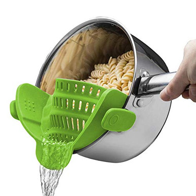 IOQSOF Clip pots Pans, Snap on Strainer Made by FDA Approved, Heat ...