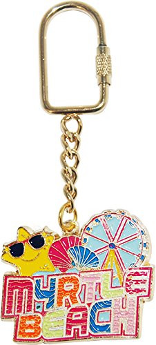 Myrtle Beach Keychain Featuring Beach Icons and The Famous Ferris Wheel ...