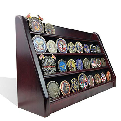 AtSKnSK 4 Rows Military Army Challenge Coin Display Stand Rack Casino ...