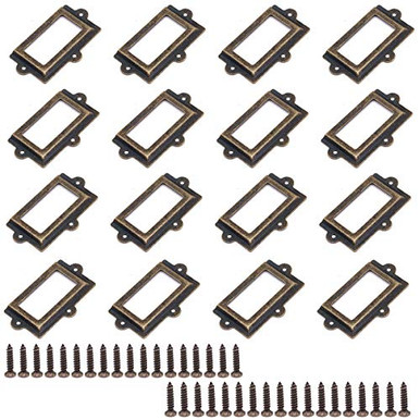 LepoHome 12 Pieces 107x61mm Antique Bronze Card Holder Drawer Pull ...