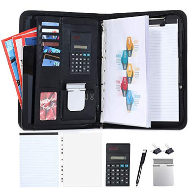 Portfolio Case Zippered Portfolio Binder Resume Padfolio - Clipboard ...