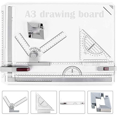 A3 Drafting Table Drawing Board, Multi-Funtion Drawing Tool Set Graphic ...