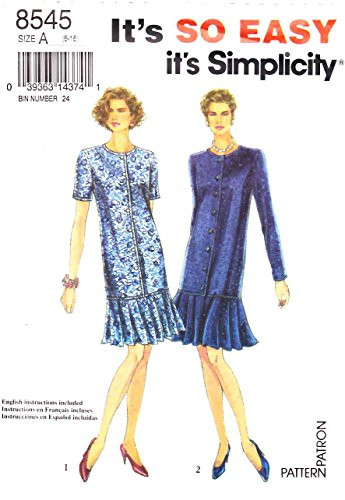 Simplicity Sewing Pattern 8545 Misses Size 6-16 Easy Button Front ...