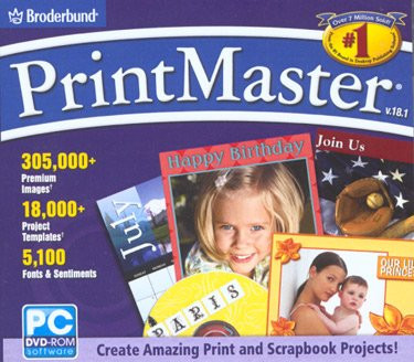 Broderbund PrintMaster Version 18.1 - Warehousesoverstock
