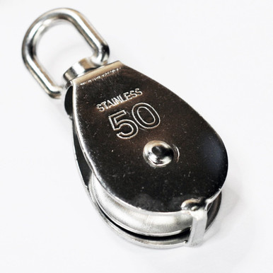 Single Wheel Swivel Pulley , Ansoon Stainless steel M50 Single Sheave ...