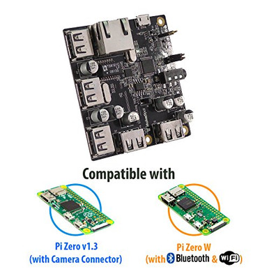 MakerSpot 5-Port Stackable USB Docking Hub for Raspberry Pi Zero V1.3 ...