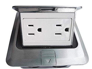 Pop Up Floor Box, Surgetek Aluminum Alloy Counter Countertop Box w/15A ...