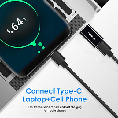 WORDIMA Type C Male to Type C Female Adapter 3 Packs with LED Indicator ...