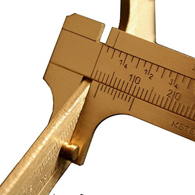 AKOAK Portable Antique Style Mini Copper Caliper Double Scale 0-80MM ...
