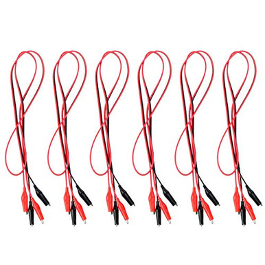 Wobe 6 Groups 1M Test Leads Set with Alligator Clips 39inches Double ...