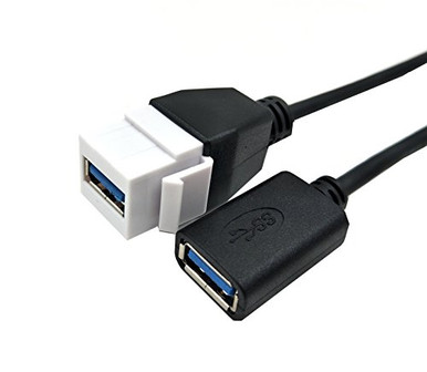Poyiccot USB 3.0 Keystone Jack Inserts, USB 3.0 A Female to USB 3.0 A ...