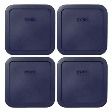 Pyrex 8704-PC 6.5 Cup Blue Square Plastic Lid - 4 Pack ...