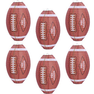 UNIQOOO 6Pcs Premium 12 Inch American Football Paper Lantern Set ...