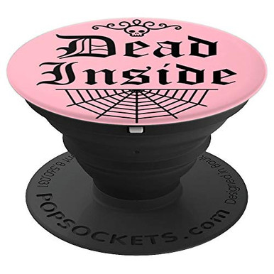 Dead Inside Pastel Goth Elegant Gothic Trendy Skull Web - PopSockets ...