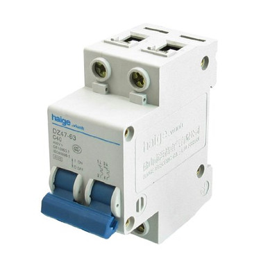 uxcell AC 400V 40A 6000A 2 P MCB Miniature Circuit Breaker DZ47-63 C40 - Warehousesoverstock