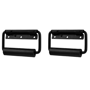 TCH Hardware 2 Pack Spring Loaded Black Steel Surface Mount Handle with ...