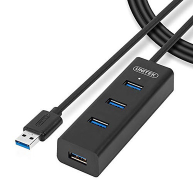 Unitek 4-Port USB 3.0 Hub Long Cable 48-inch with Micro USB Charging ...