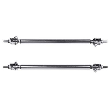 2X Adjustable 3.94"-9" Inch Sliver Tie Bar Support Rods Fit for Any ...