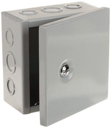 BUD Industries JBH-4954-KO Steel NEMA 1 Sheet Metal Box with Knockout ...