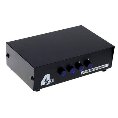 Optimal Shop 4 Port Input 1 Output Audio Video AV RCA Switch 4 ways ...
