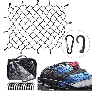 COROTC 3x4 inches SUV Cargo Net Truck Bed Bungee Nets, Stretches to 6 ...