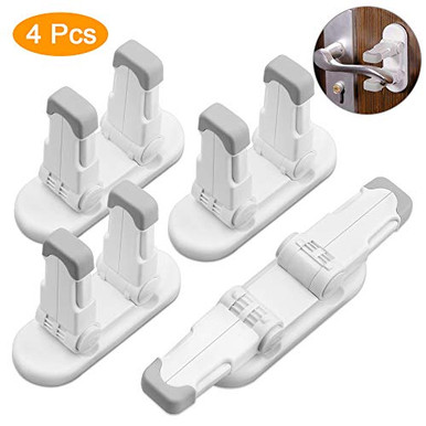 Upgraded Door Lever Locks Child Safety, 4 Packs Child Proof Door Lever ...