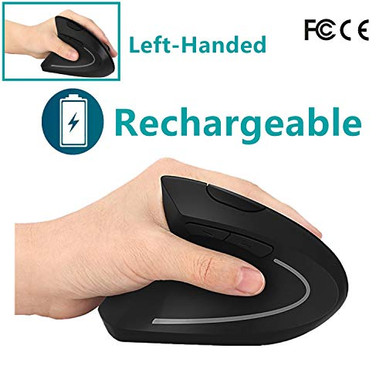 Left Handed Mouse, Left Hand Ergonomic Mouse-Ulytech Rechargeable 2 ...
