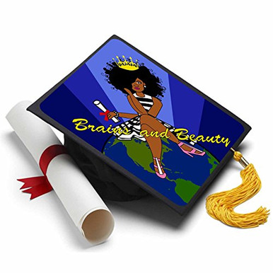 Tassel Toppers Black Queen - Black Girl Magic - Grad Cap Decorated Grad ...