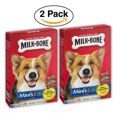 2 Pack - Milk-Bone Mini's Flavor Snacks Beef, Chicken & Bacon Flavored ...