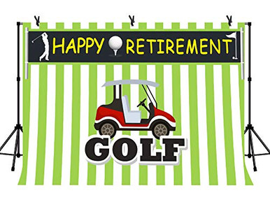 LYLYCTY 7x5ft Retirement Theme Party Backdrop for Golf Theme Happy ...