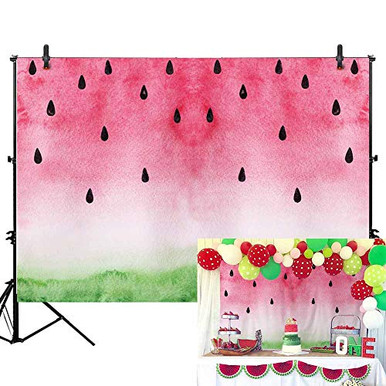 Allenjoy 7x5ft Soft Fabric Watermelon Backdrop for Infant Newborn Baby ...