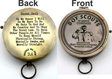 Engraved American boy scouts compass gift, Scout oath Engraved on back ...