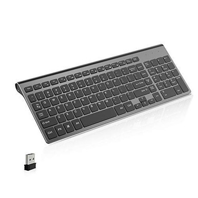 Wireless Keyboard, J JOYACCESS 2.4G Slim and Compact Wireless Keyboard ...