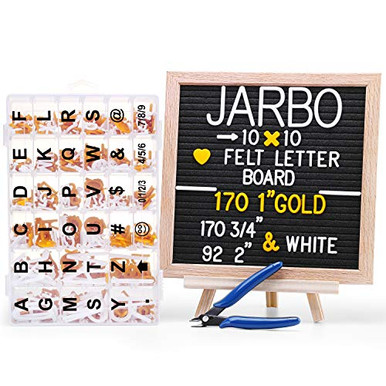 10x10 inches Black Felt Changeable Letter Board with Letters - JARBO ...